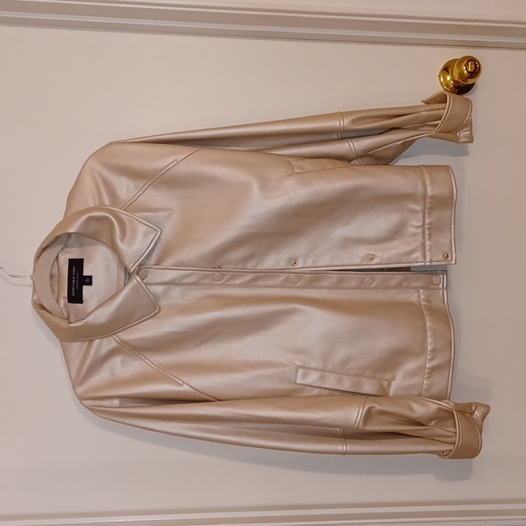 Marc New York | Jackets & Coats | Jacket Gold Faux Leather | Poshmark